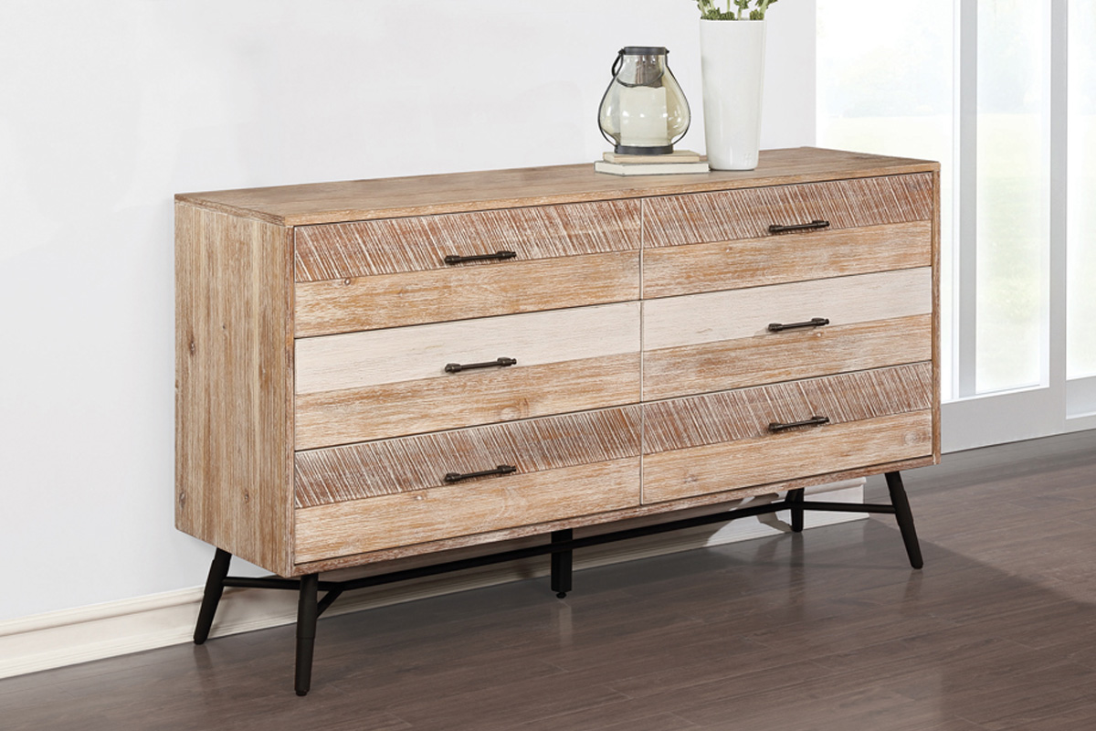 Marlow 6-Drawer Dresser Rough Sawn - Exotic & Rustic Furniture