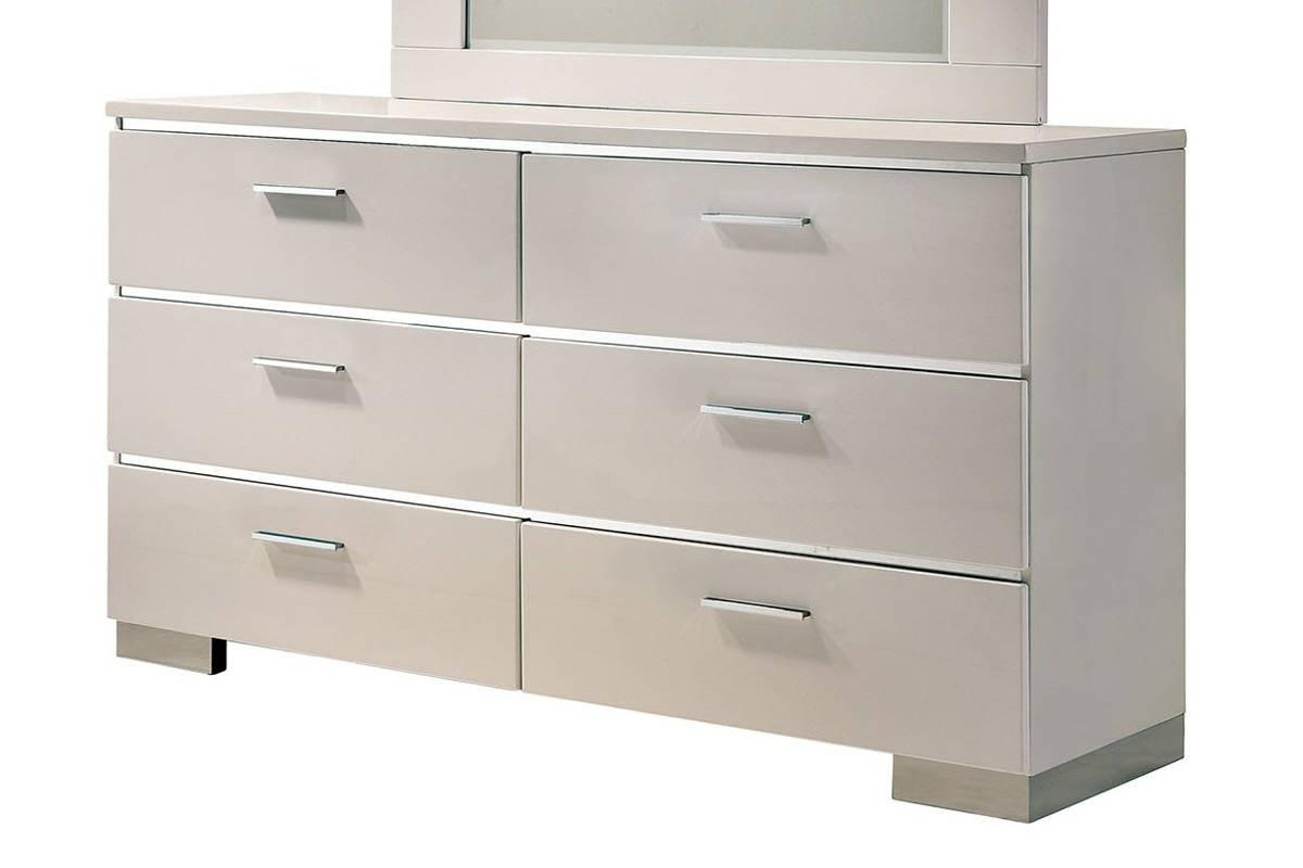 Carlie Contemporary White Solid Wood Dresser - Exotic & Rustic Furniture