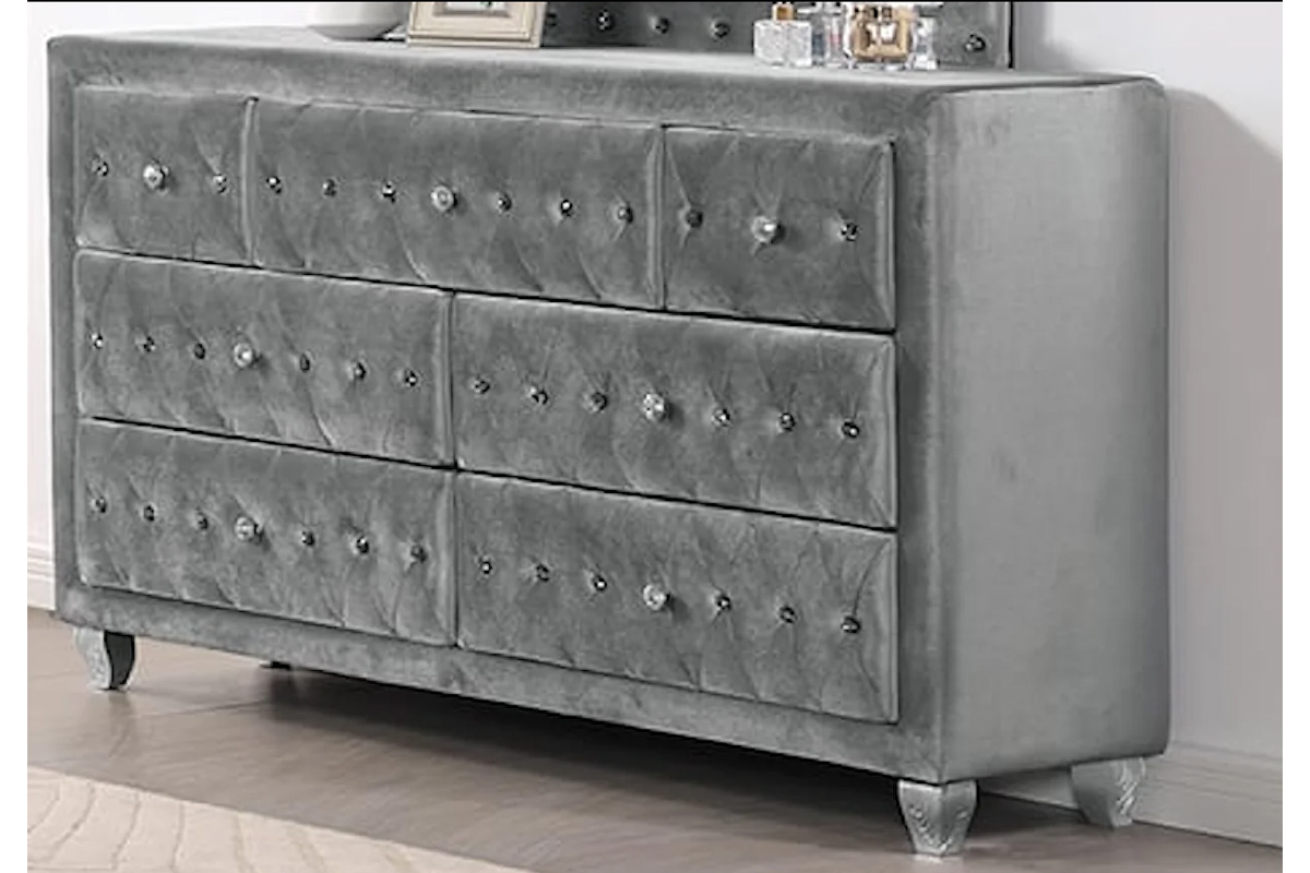 Zohar Grey Transitional Solid Wood Dresser - Exotic & Rustic Furniture