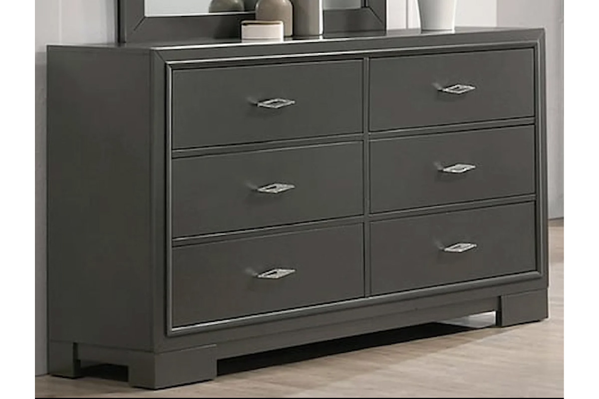 Alison Contemporary Metallic Grey Solid Wood Dresser - Exotic & Rustic ...